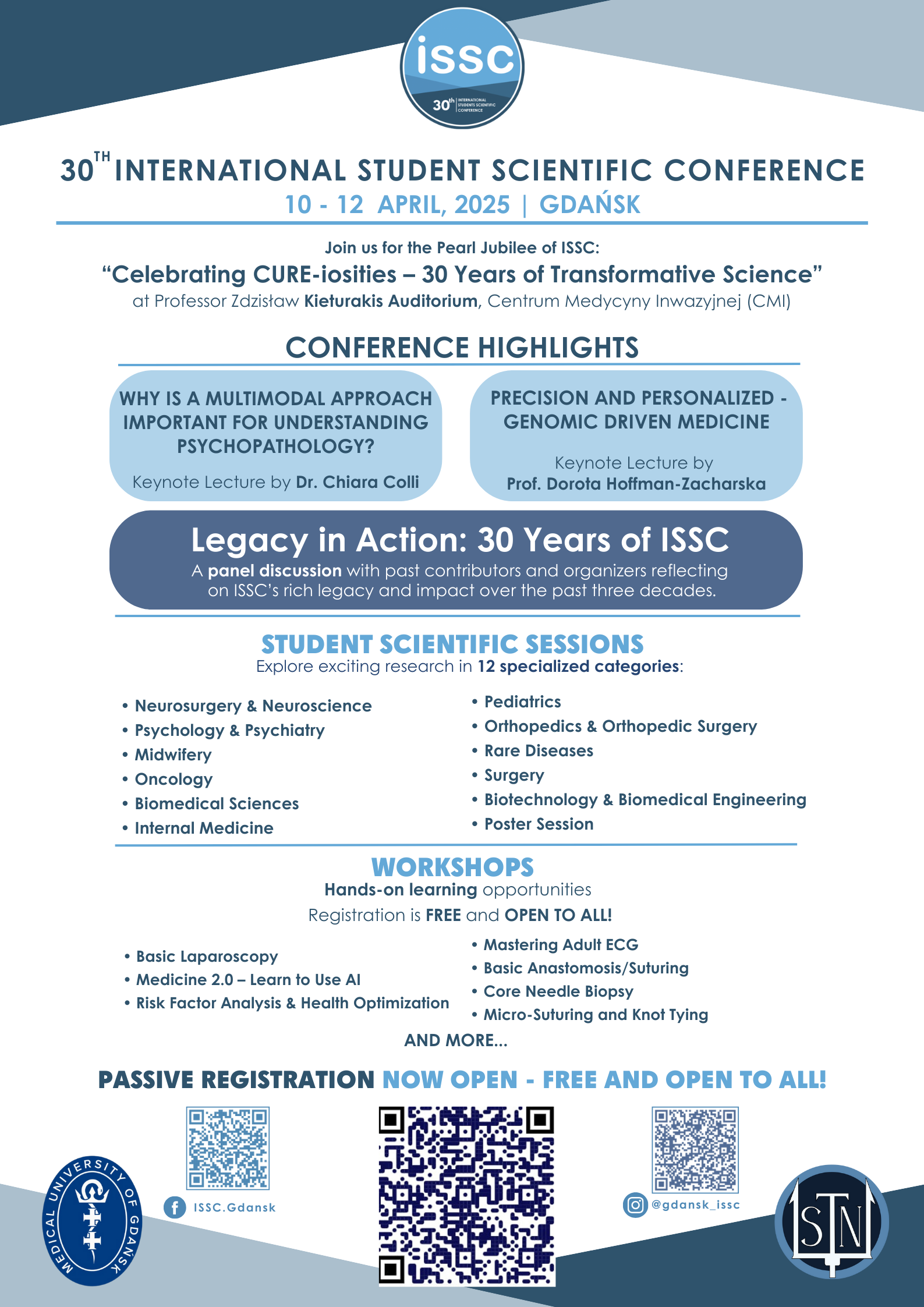 Medical University of Gdańsk: 30th International Student Scientific Conference (ISSC)